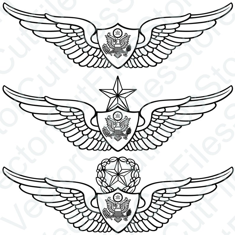 US Army Aviation Wings Vector Cut File - Etsy