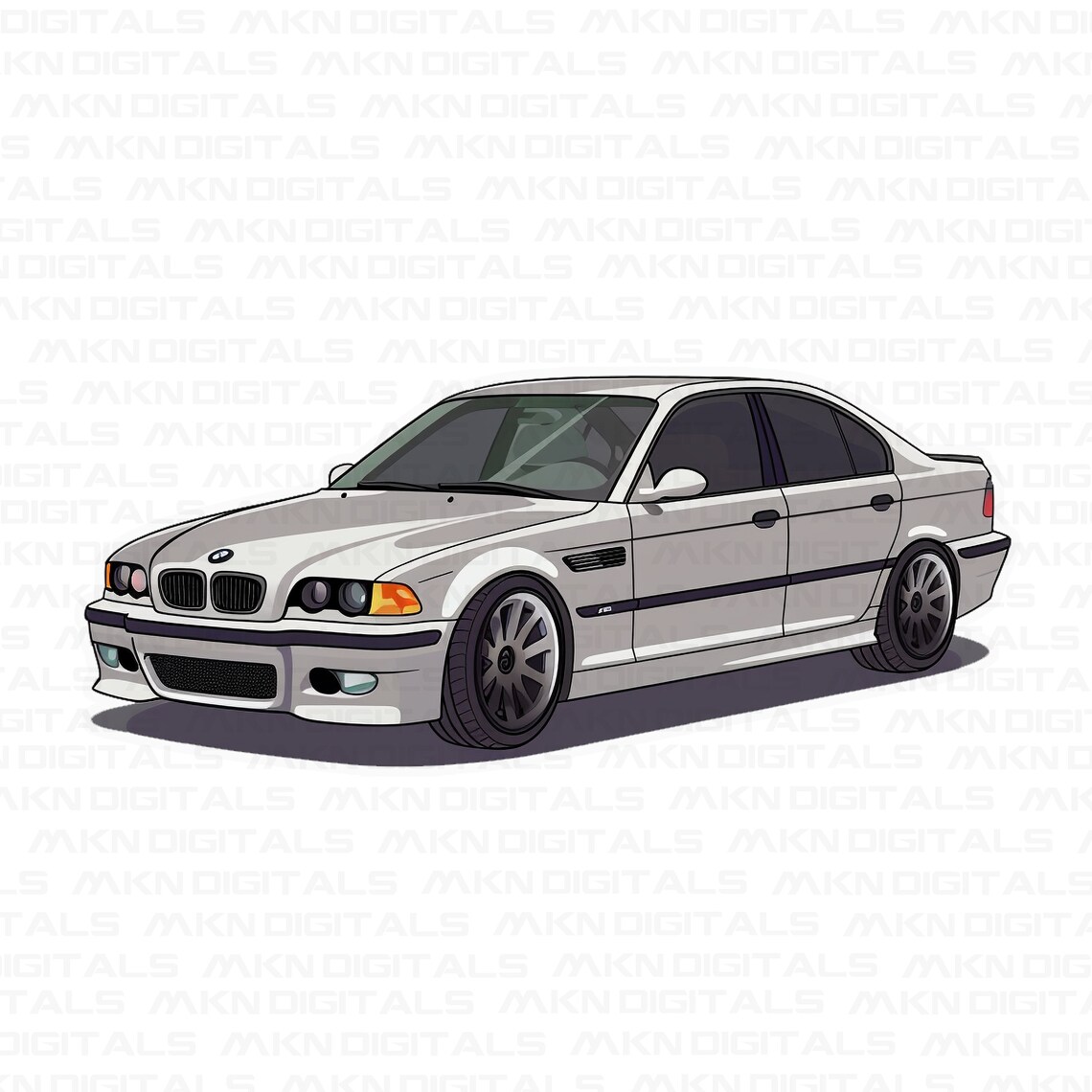 BMW M5 E39 Design, Car Decal & PNG, Bumper Sticker Png, Bumper Sticker ...