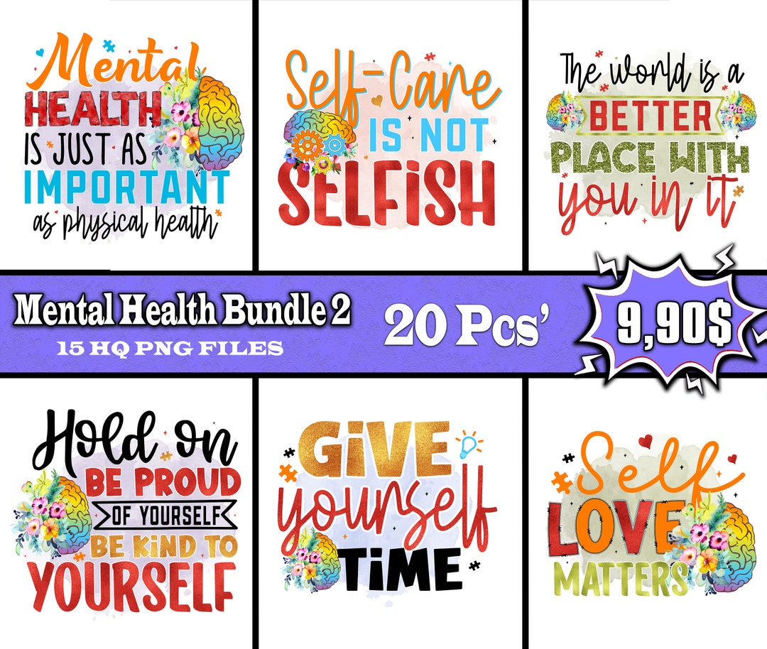 Mental Health Bundle 2, Mental Health SVG Bundle, Mental Health Files ...
