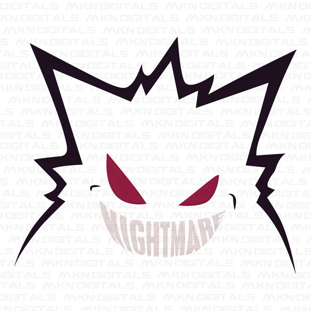 Gengar Sticker, Gengar PNG, Haunter Decal Gastly SVG, Fictional ...