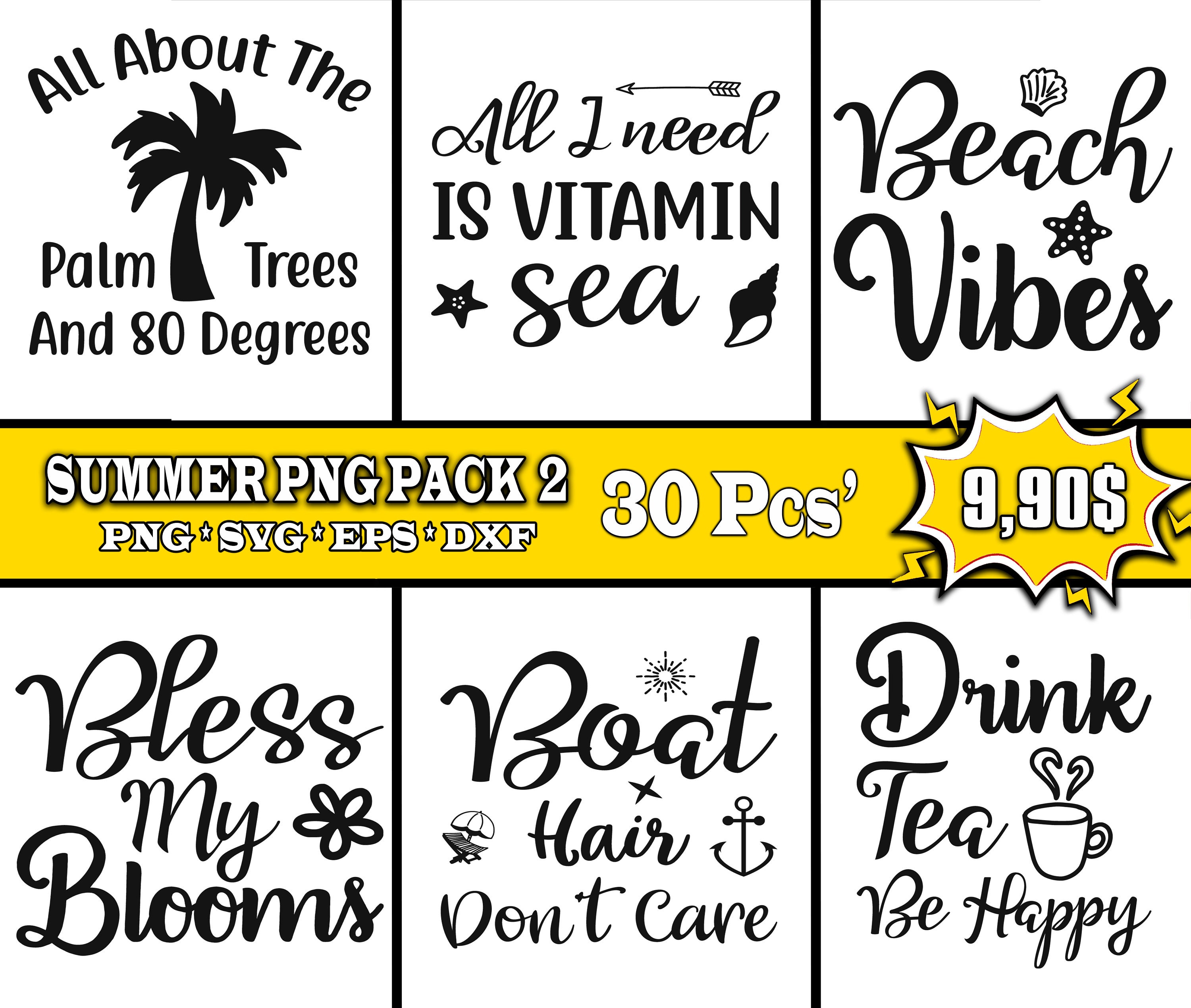 Summer SVG Bundle 2, Summer SVG Bundle, Summer Files, Summer Bundle ...