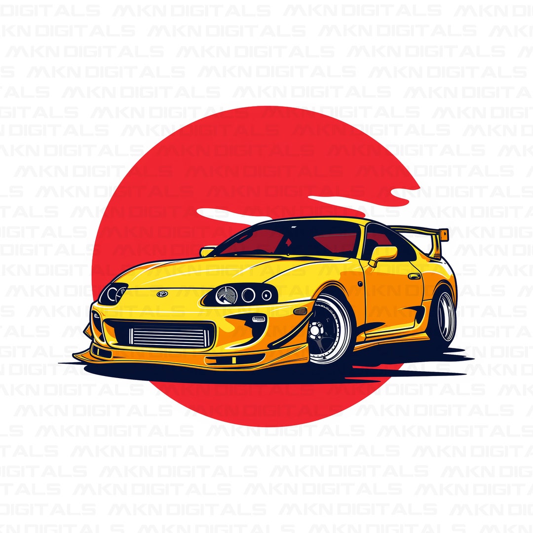 Toyota Supra Design, JDM Decal & PNG, Bumper Sticker Png, Bumper ...
