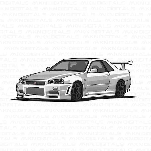 Skyline R34 Sticker - Etsy