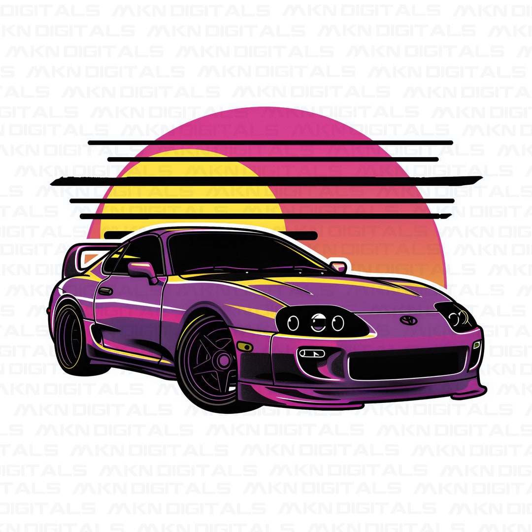 Buy Toyota Supra Design, Car Decal & PNG, Bumper Sticker Png, Bumper ...
