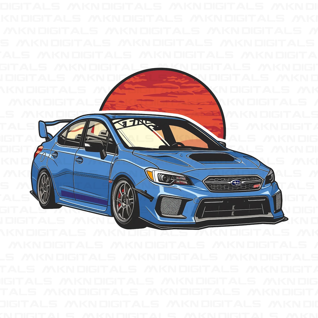 Subaru Impreza WRX STI Design, JDM Decal & Png, Bumper Sticker Png ...