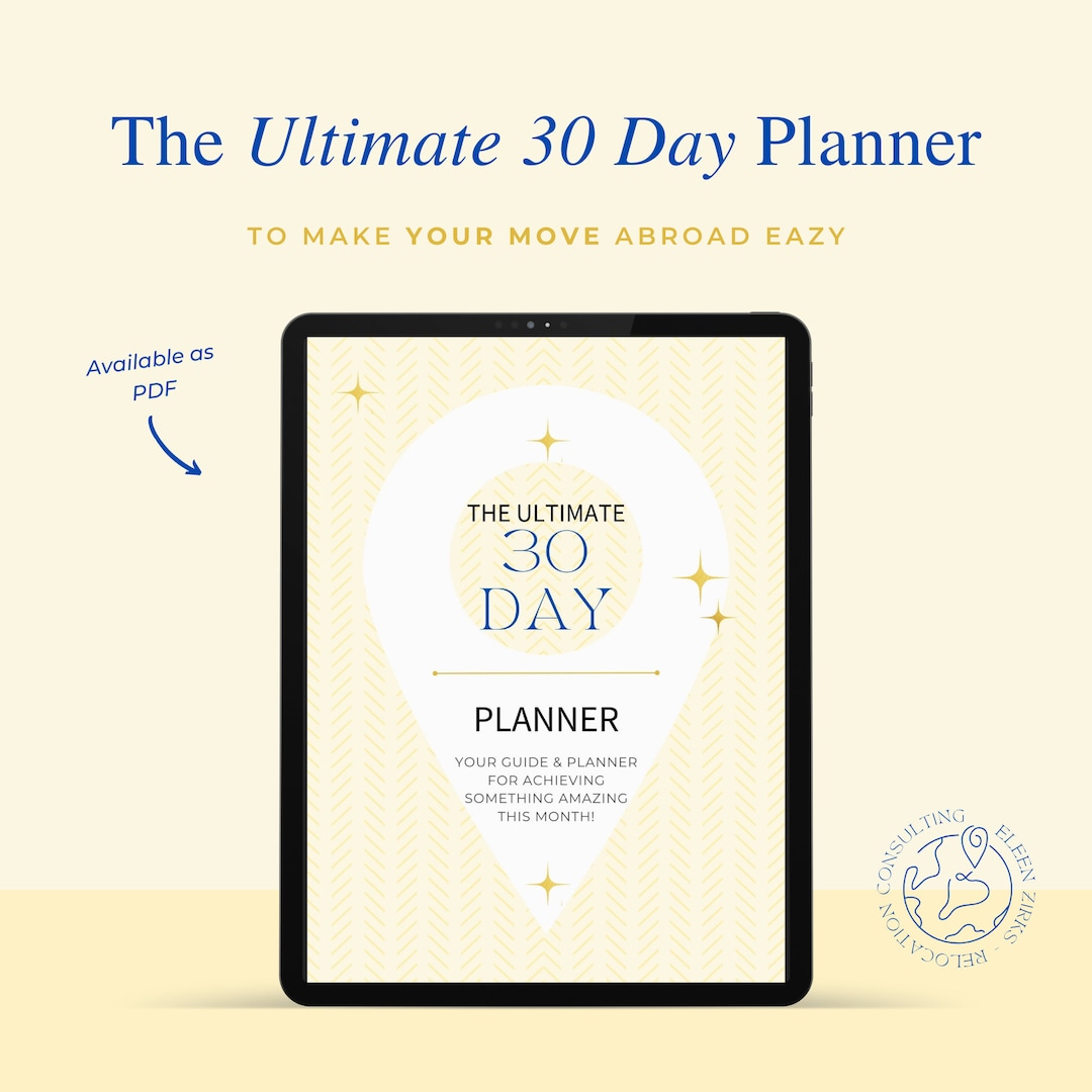 30 Day Planner, Ultimate Planner, Printable, Goal Planner, Goal Setting ...