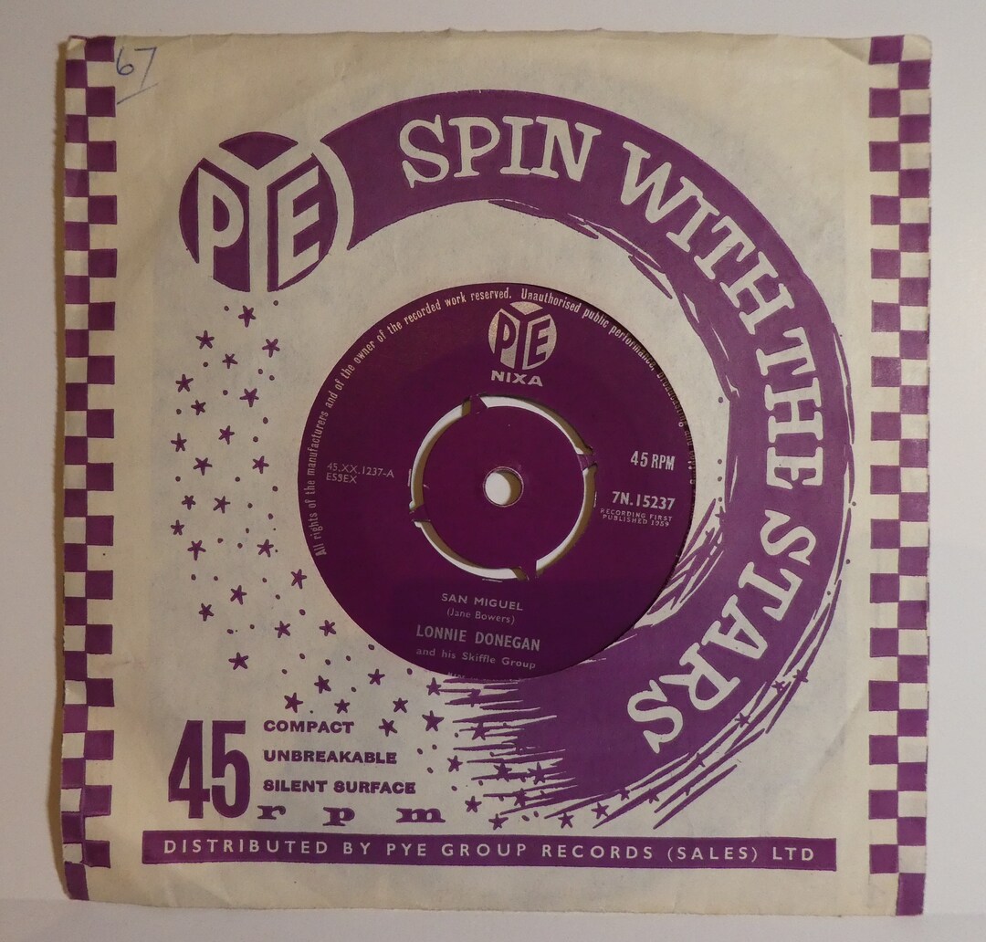Lonnie Donegan and His Skiffle Group San Miguel Vinyl 7 Single 45 Rpm ...
