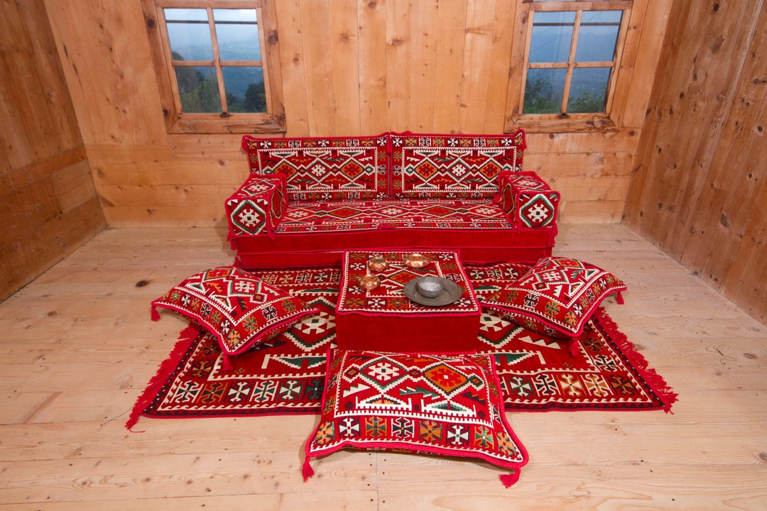 Arabic Majlis, Floor Diwan Set, Veranda Floor Seat Set, Minimal Seating ...