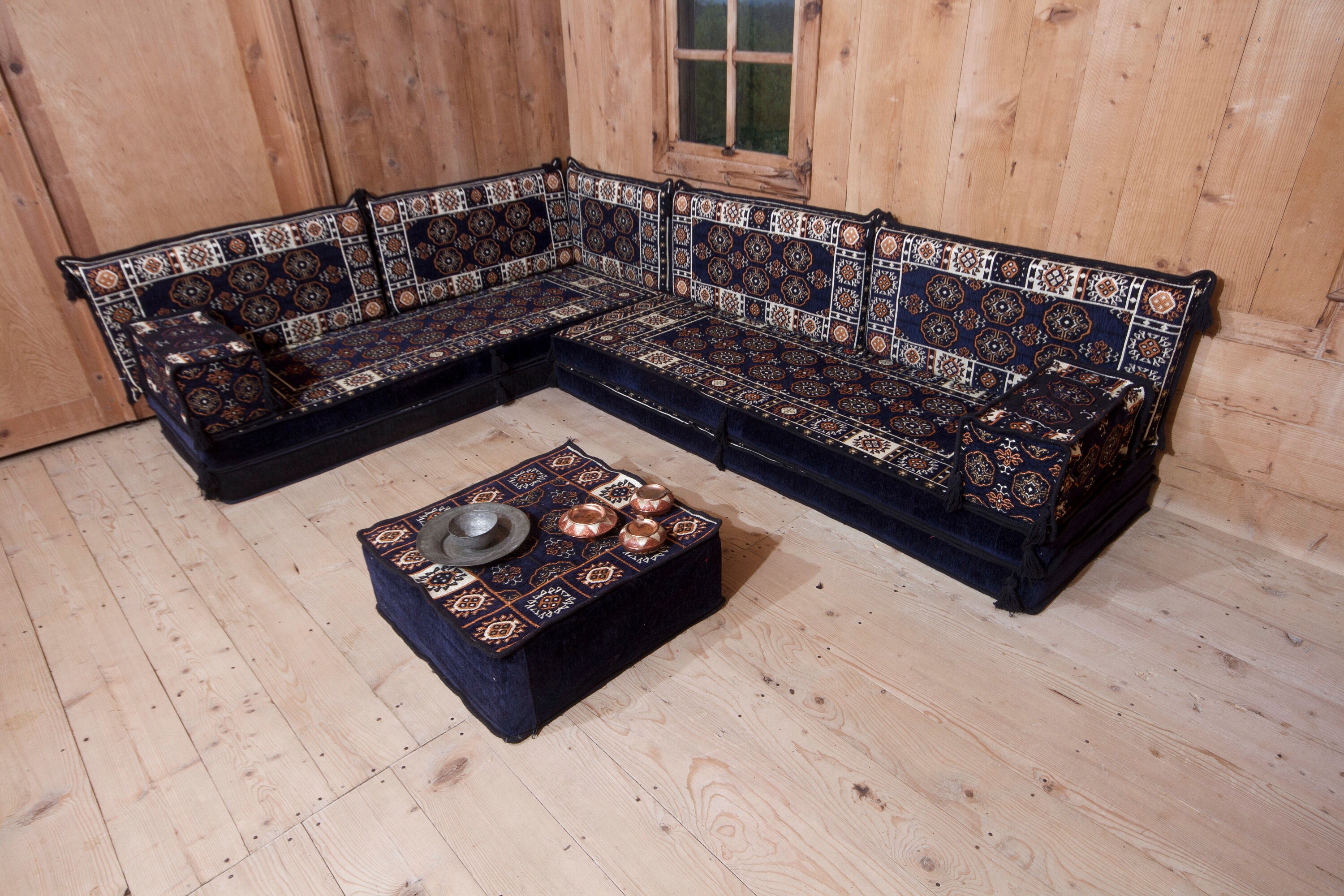 Customizable Cushion Set, L Shaped Majlis, Veranda Cushion Cover, Floor ...