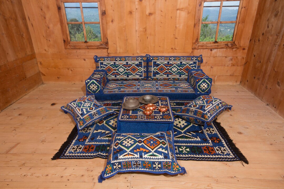 Arabic Seating Cushion, Moroccan Home Decor, Floor Sofa Pillow, Veranda ...