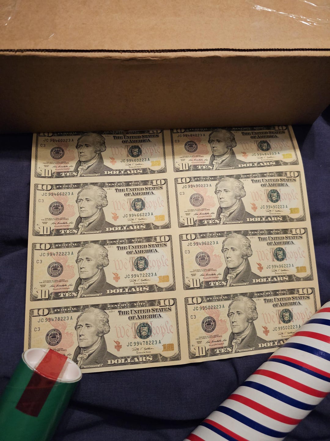 10.00 Dollar - Eight Note Sheet - Etsy