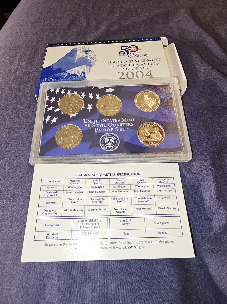 2004 United States 50 State Quarters Proof Set - US Mint - Etsy