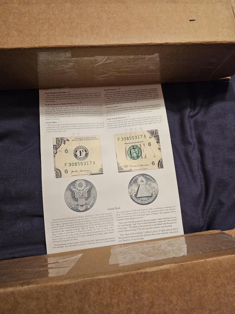 1.00 Dollar Bills - 10 Note Sheet - Etsy