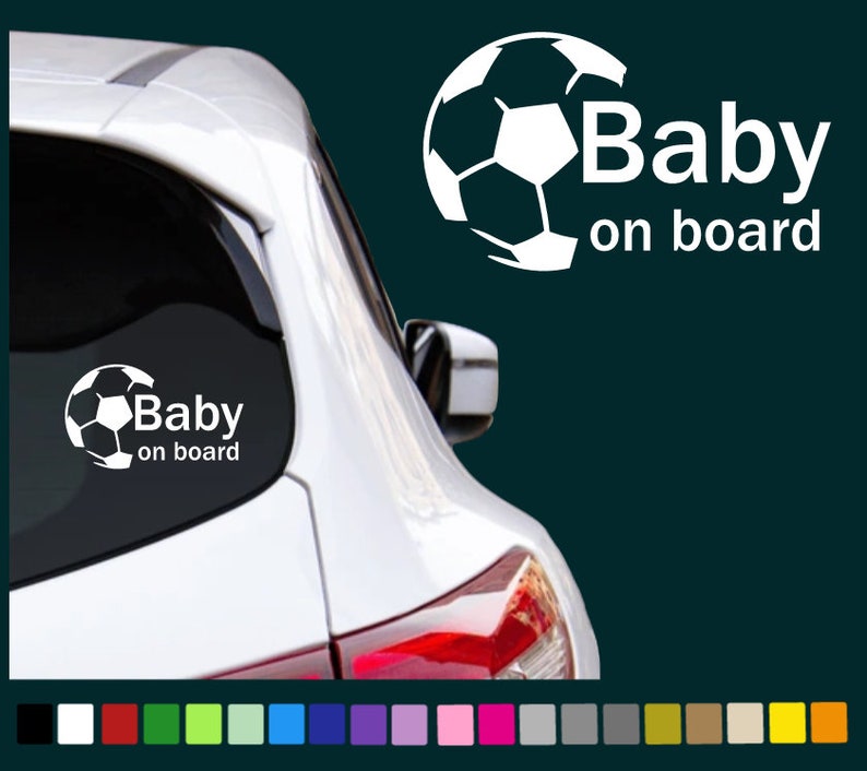 Baby in Car Sticker Vinyl Decal Bumper Windscreen Window Baby on Board ...