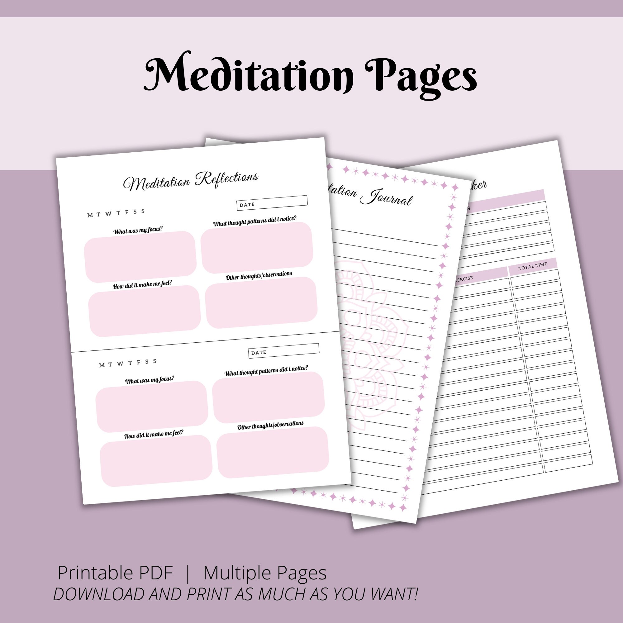 Yoga Practice Journal Complete, Prompts, Goals, Meditation, Reflection ...