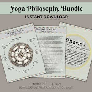 Eightfold Path Dharma Yoga Buddhist Philosophy Info Graphic Printable ...