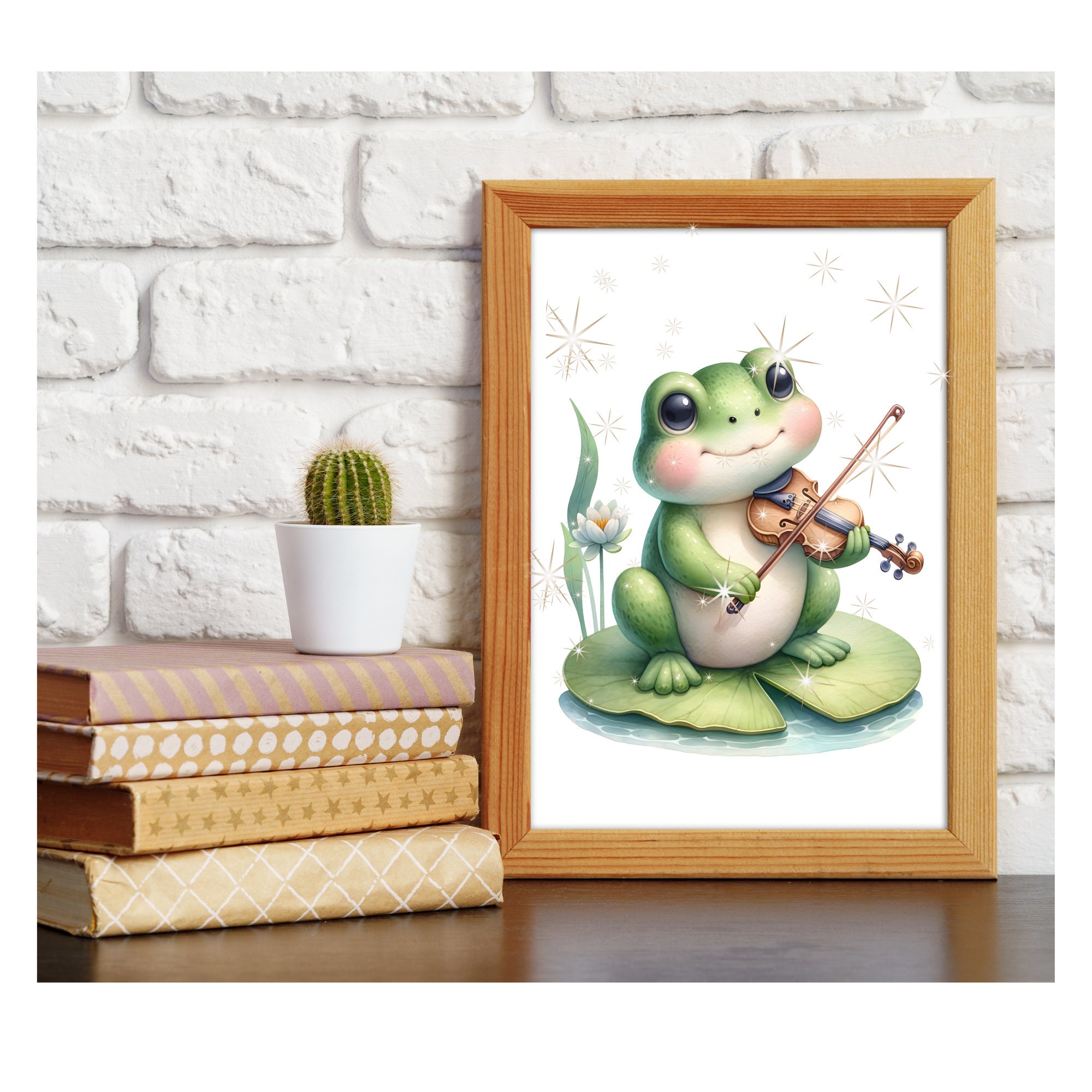 Frog,cute Frog,frog Clipart, Digital Clipart,whimsical Frog ...