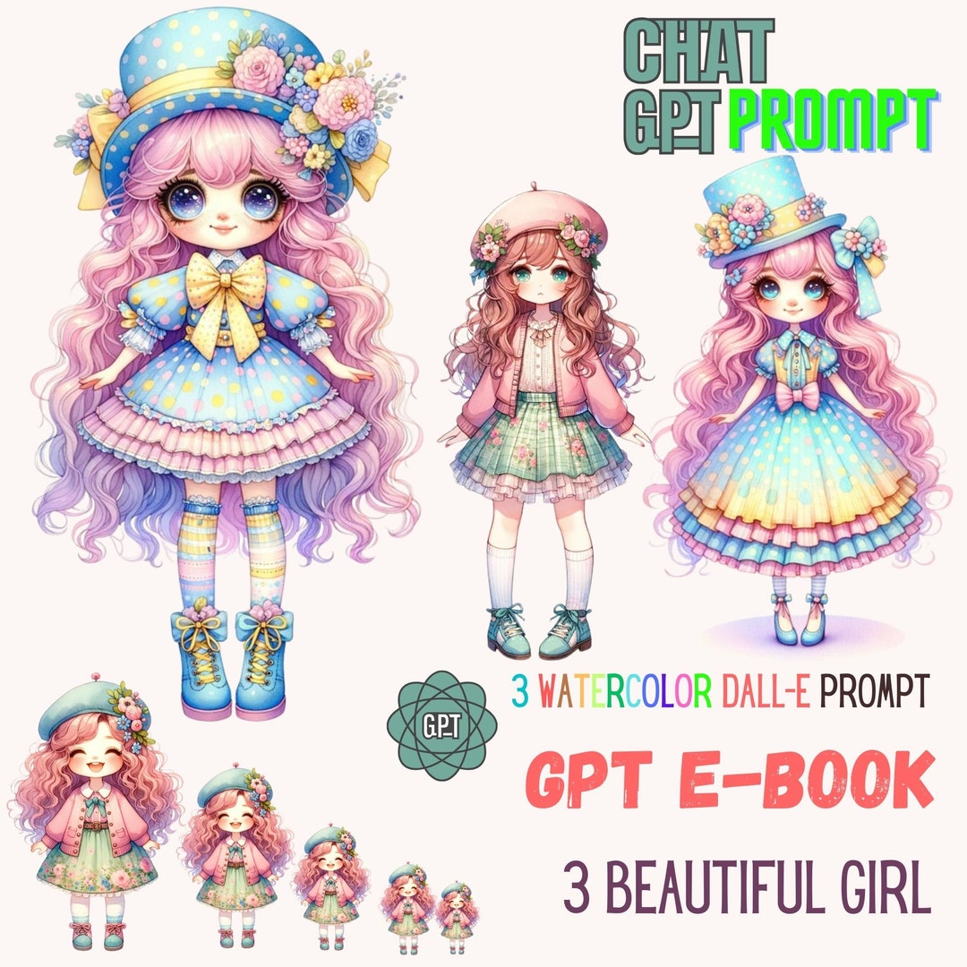 Dall-e3 & Chatgpt V4 Prompt Guide | 3 Prompts | Digital Clipart of ...