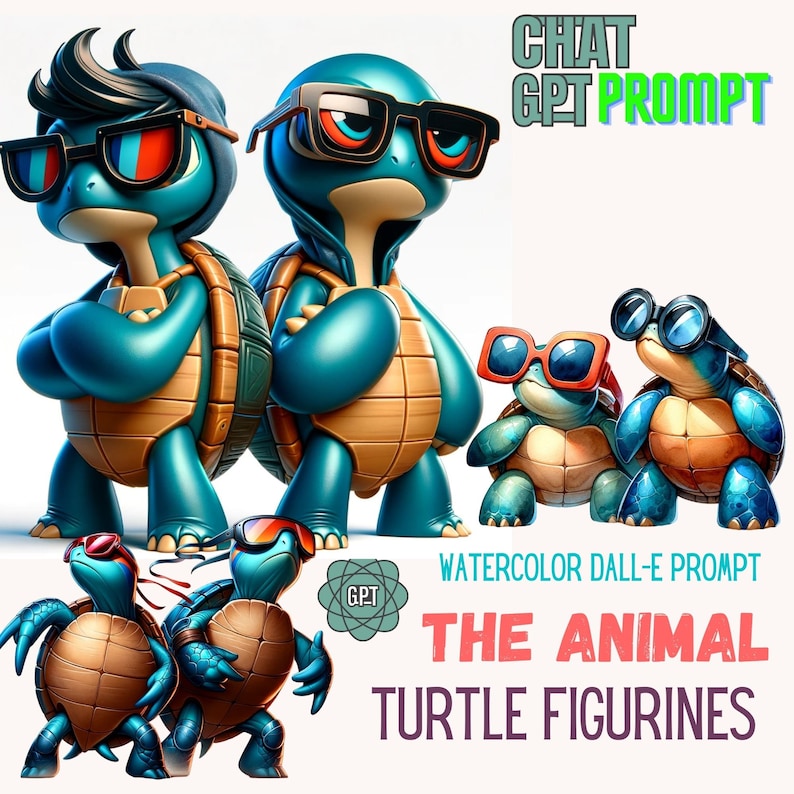 Artful Prompt, Turtle Figurines Prompt| Artful Prompts Guide Chatgpt ...