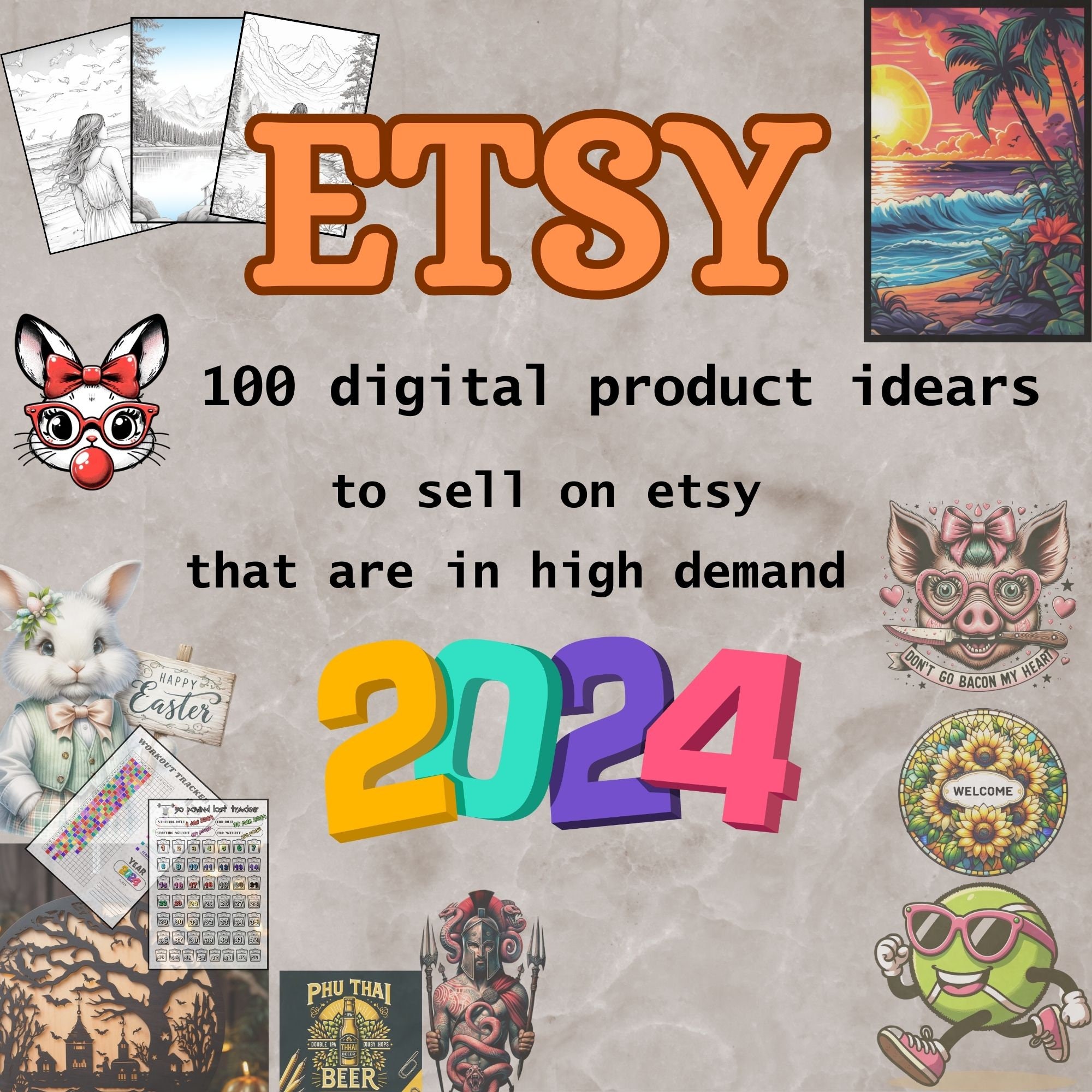 100 Ideas, Digital Product Ideas to Sell on Etsy, Digital Products List ...