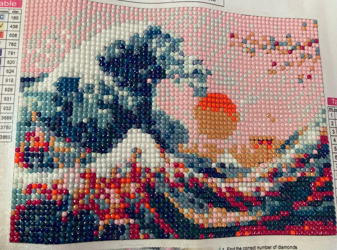 Wave, Tsunami, Ocean, Sunset, Rainbow, Gift, Birthday, Ready to Frame ...