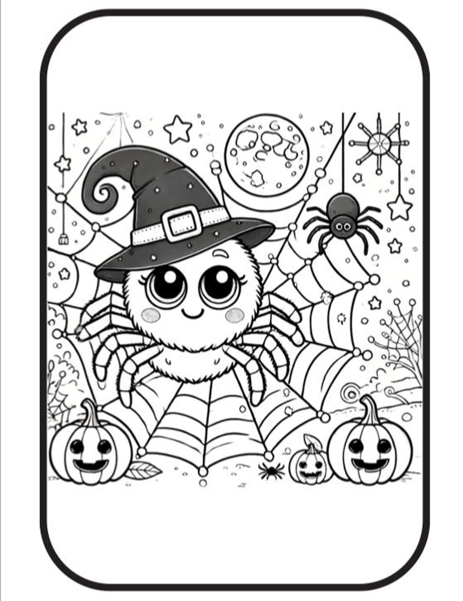 40+ Page Halloween Animals Coloring Book - Print at Home & Instant ...
