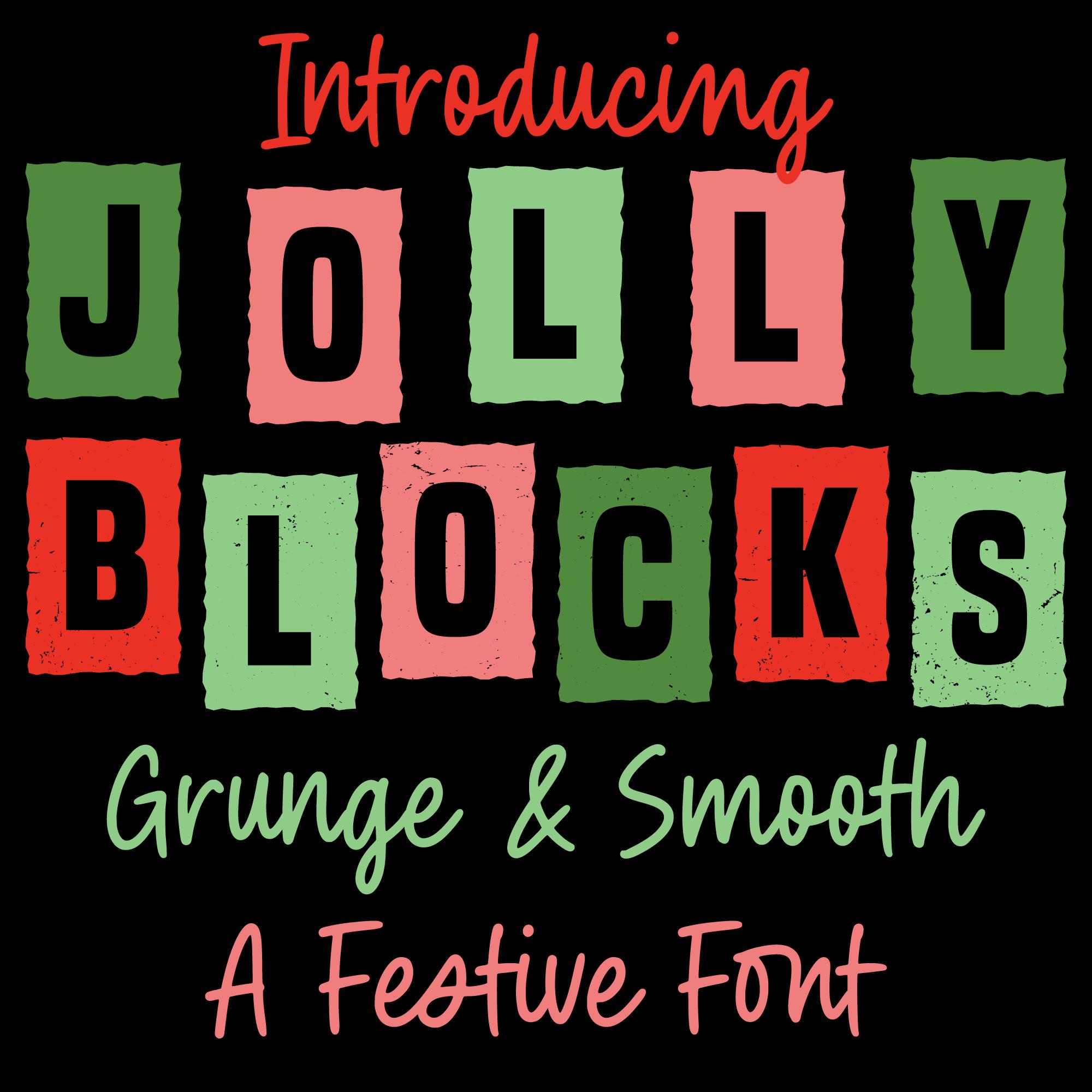 Christmas Block Letters PNG Bundle, Red Green White Palette, 4 Alpha ...