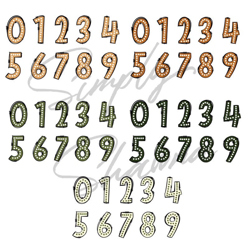 Fall Alphabet Dots Letters PNG Bundle, Thanksgiving Fall Palette, 5 ...