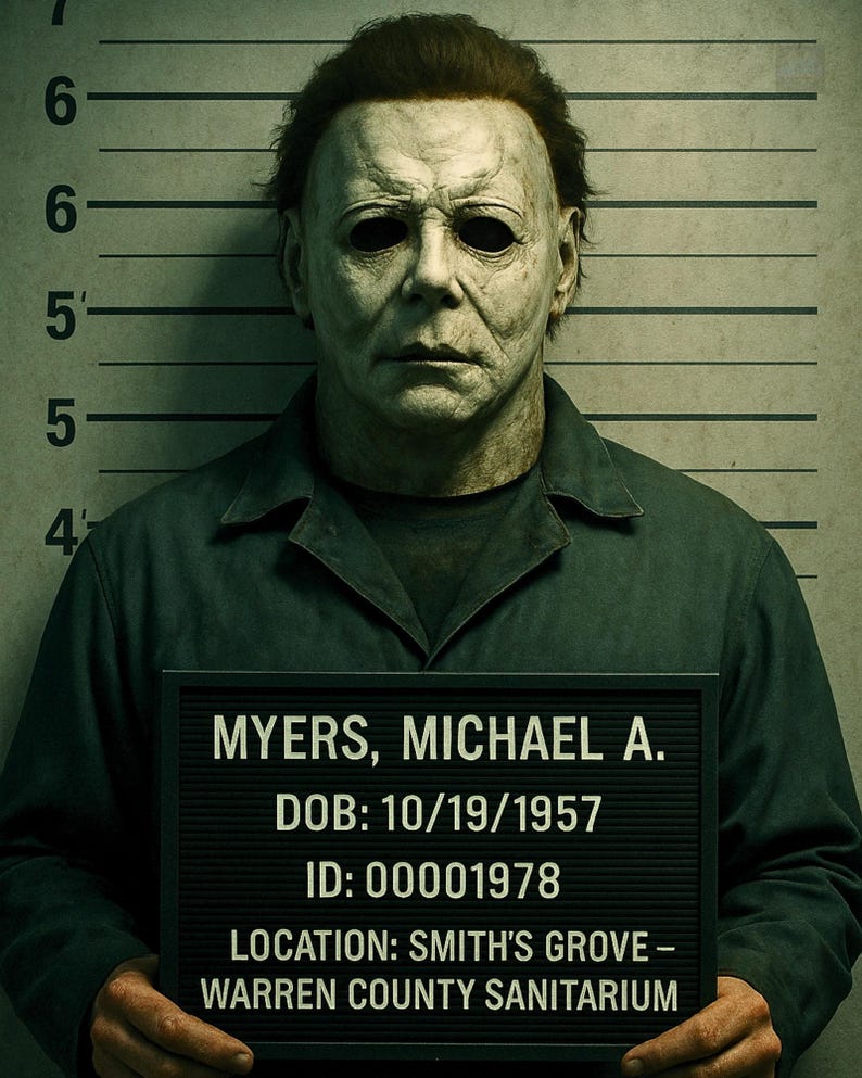 Michael Myers Mugshot Print | Halloween Horror Wall Art | Smith’s Grove ...