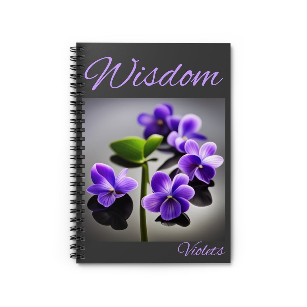 Wisdom Notebook With Violets - Etsy