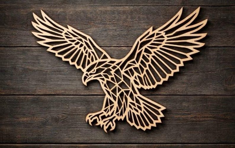 Eagle Wall Art SVG | Eagle Laser Cut File | Wooden Eagle Decor | CNC ...