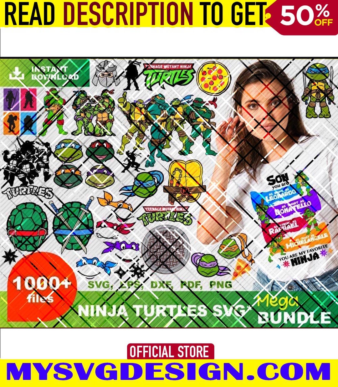 1000 Ninja Turtles Clip Arts Bundle Alphabet, Ninja Turtles Svg Cut ...