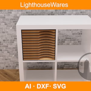 Kallax Insert Paper 12 Shelf Organizer Laser Cut File, Kallax Ikea ...