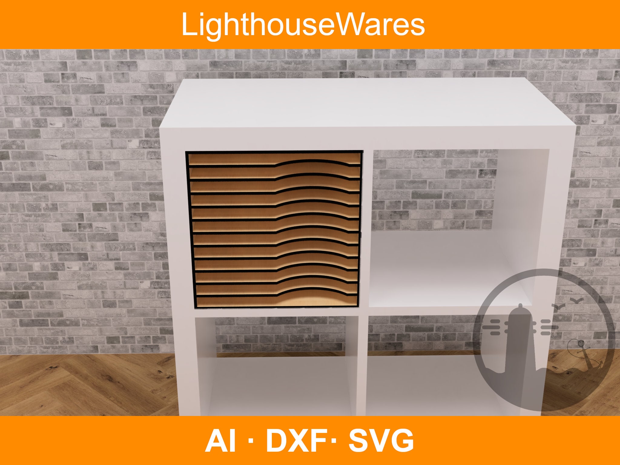 Kallax Insert Paper 12 Shelf Organizer Laser Cut File, Kallax Ikea ...