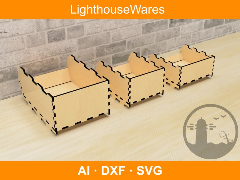 Stackable Laser Cut Desktop Organizer File, Stackable Workshop ...