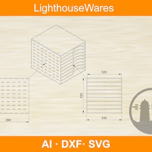 Kallax Insert Paper 12 Shelf Organizer Laser Cut File, Kallax Ikea ...