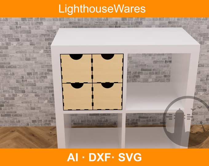 Kallax Insert Paper 12 Shelf Organizer Laser Cut File, Kallax Ikea ...