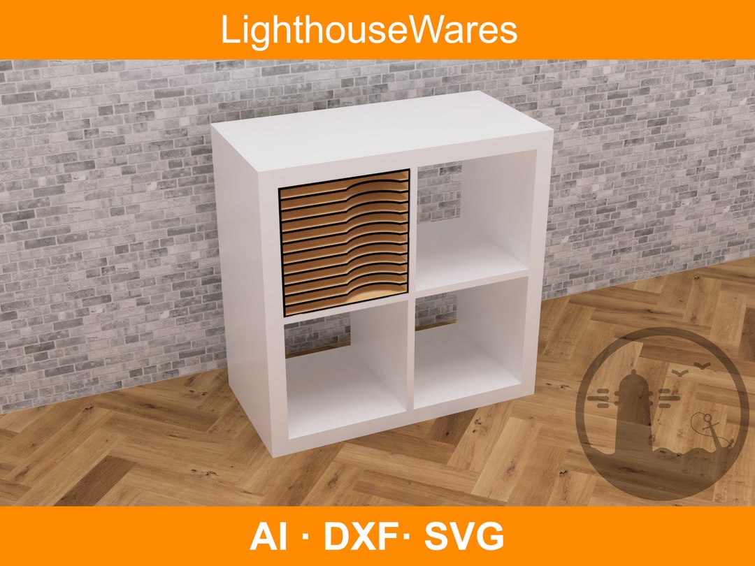 Kallax Insert Paper 12 Shelf Organizer Laser Cut File, Kallax Ikea ...