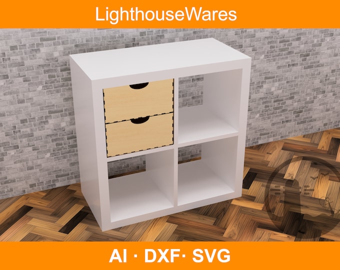 Kallax Insert Paper 12 Shelf Organizer Laser Cut File, Kallax Ikea ...