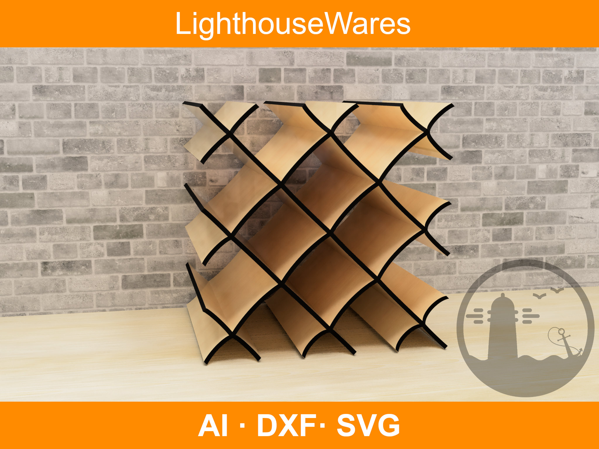 Kallax Wine Rack Laser Cut File, Kallax Ikea Shelf Organizer ...