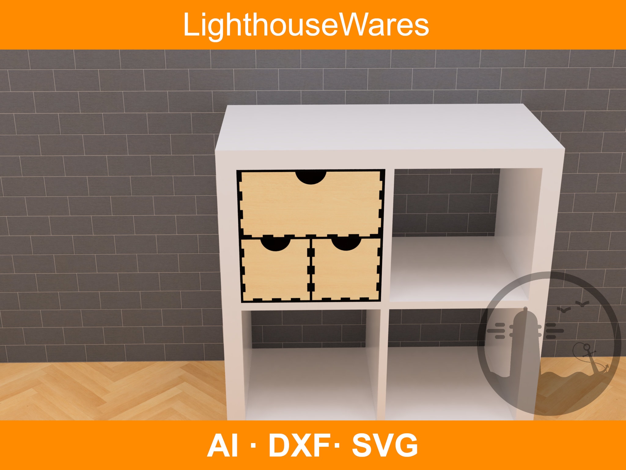 Kallax Insert Shelf Organizer Laser Cut File, Kallax Ikea Shelf ...