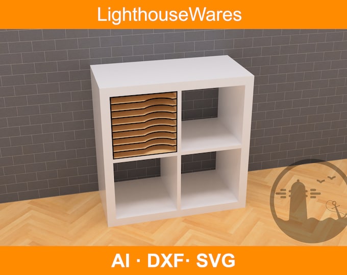 Kallax Insert Paper 12 Shelf Organizer Laser Cut File, Kallax Ikea ...