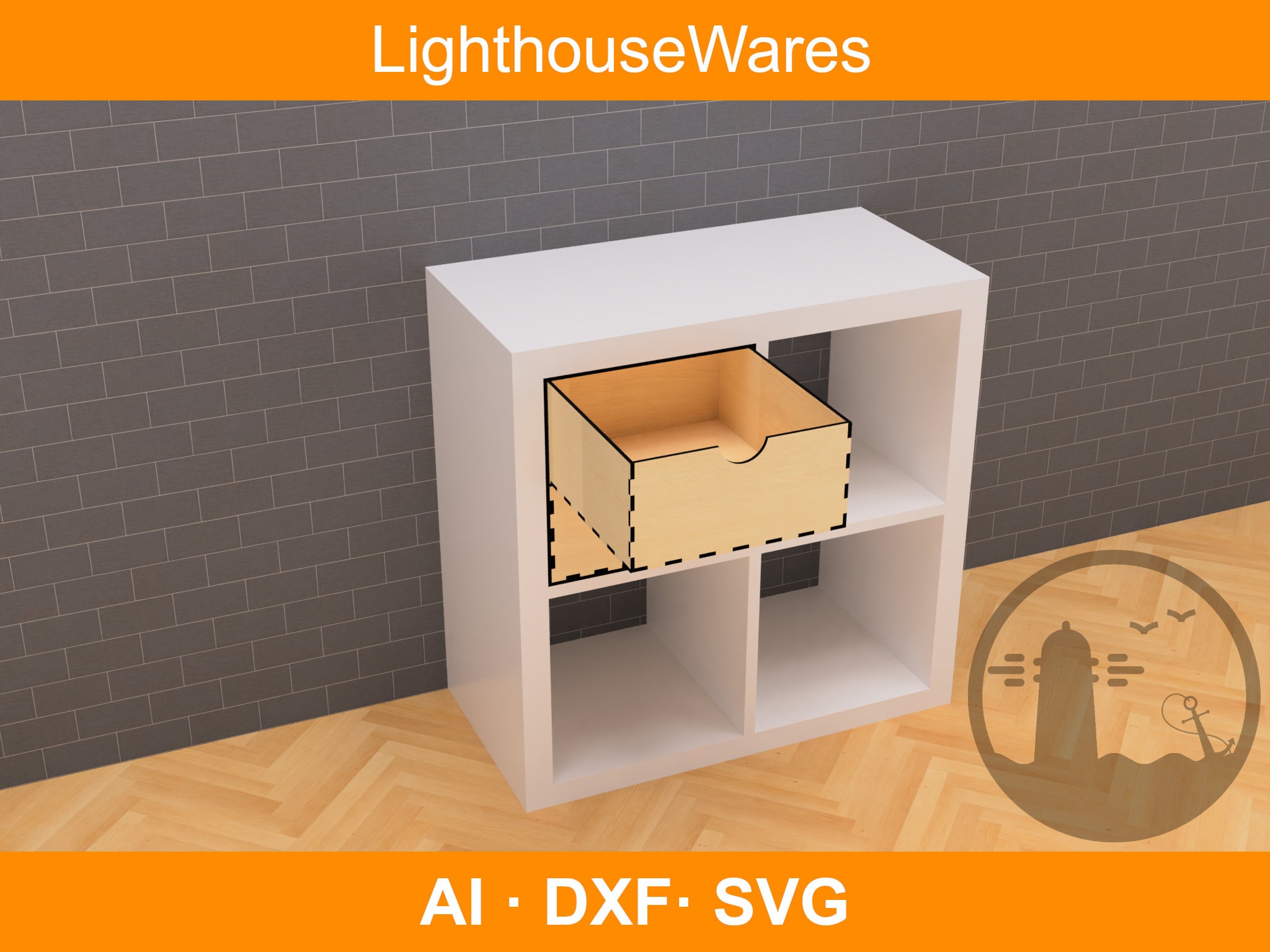 Kallax Insert Shelf Organizer Laser Cut File, Kallax Ikea Shelf ...