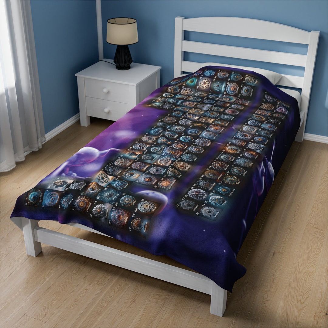 Periodic Table of Elements Plush Blanket - Etsy