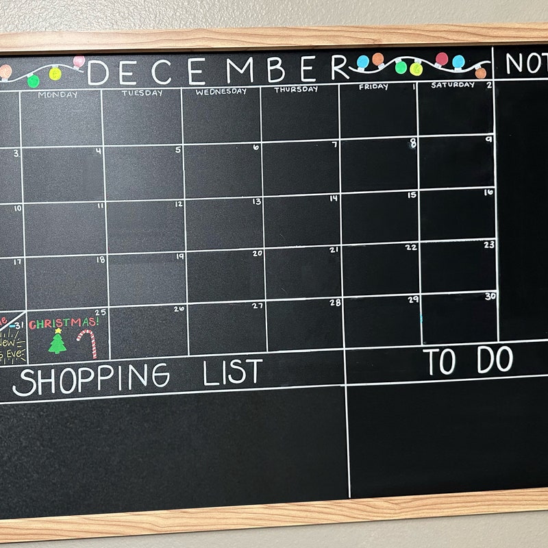 Chalkboard Calendar - Etsy