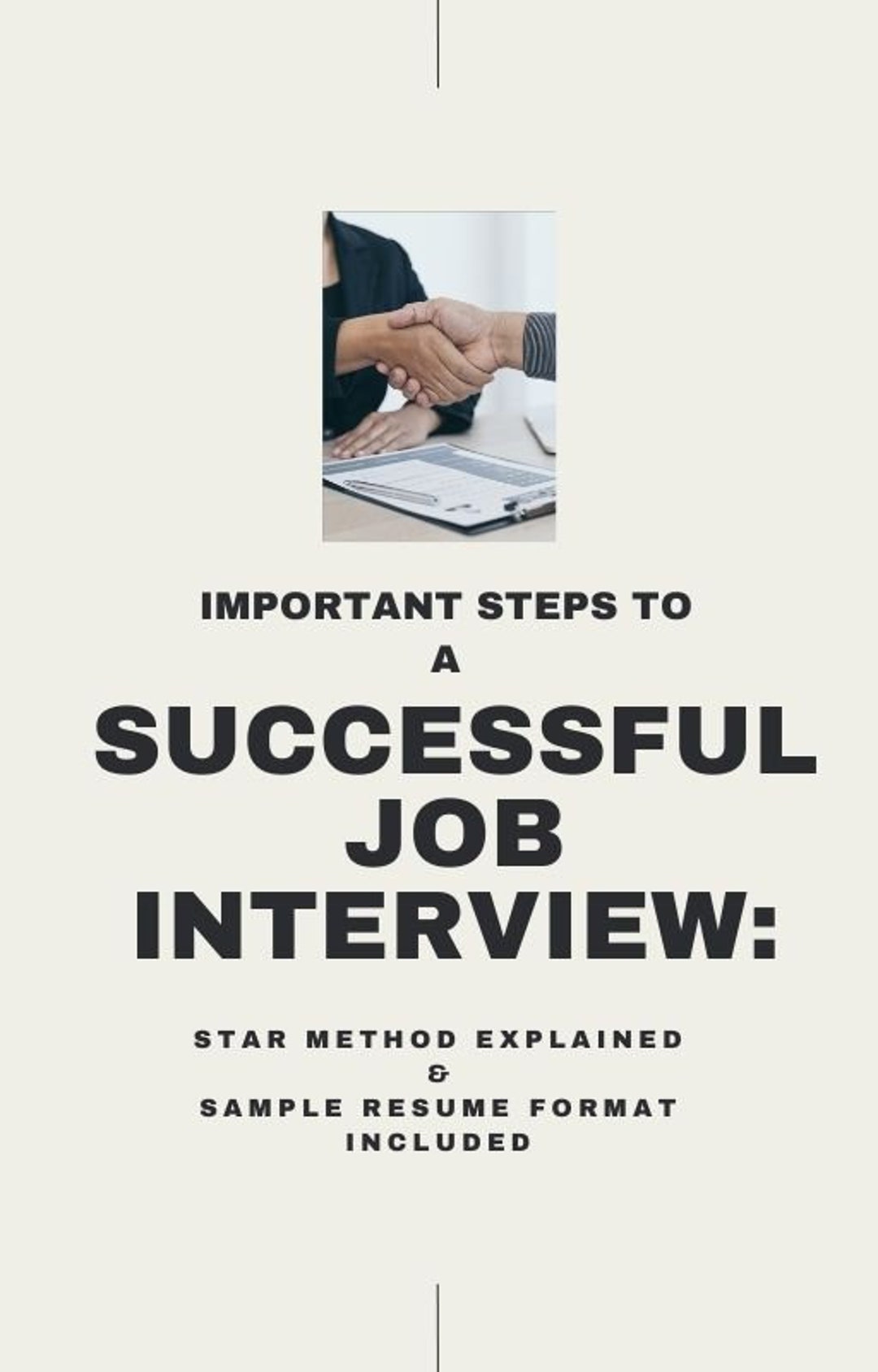 Digital Printable Guide to a Successful Interview Star Method Sample ...