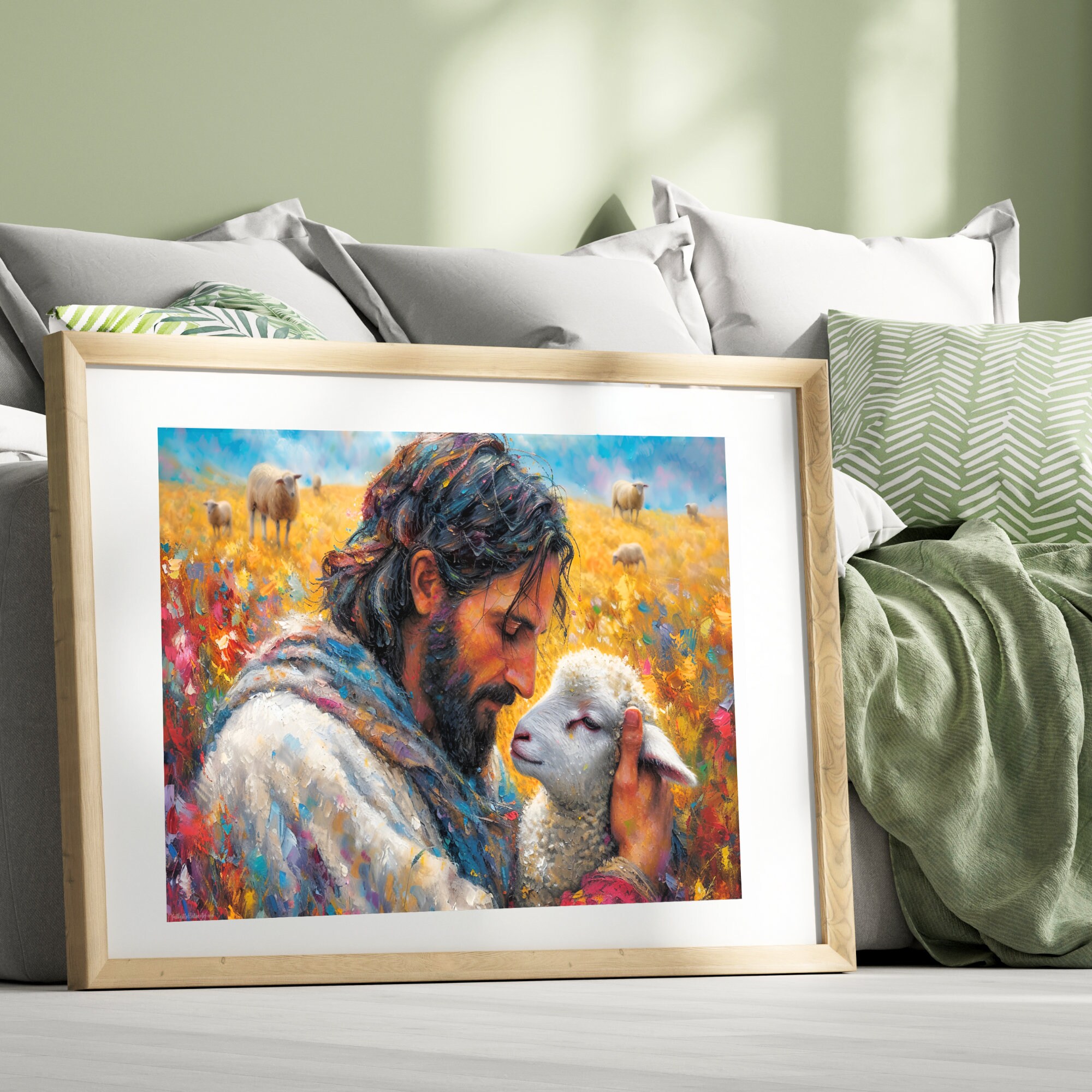 Jesus Leaves the 99 Art, Parable Lost Sheep, Good Shepherd, Leaves the ...