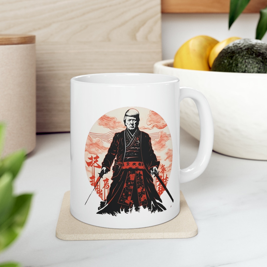Donald Trump Samurai Patriot Mug Maga Funny Coffee Republican President ...