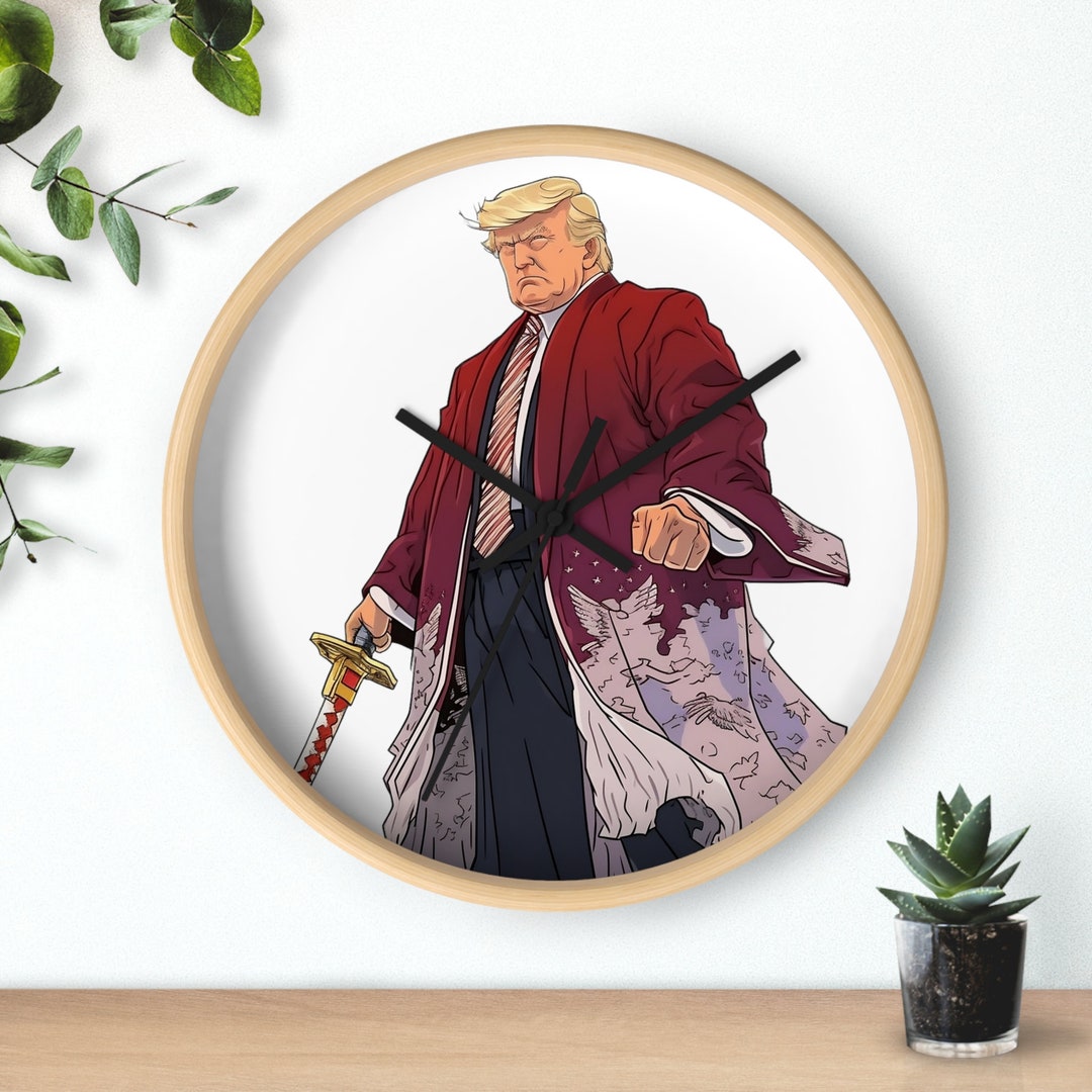Patriot Samurai Donald Trump MAGA Wall Clock Republican President Keep ...