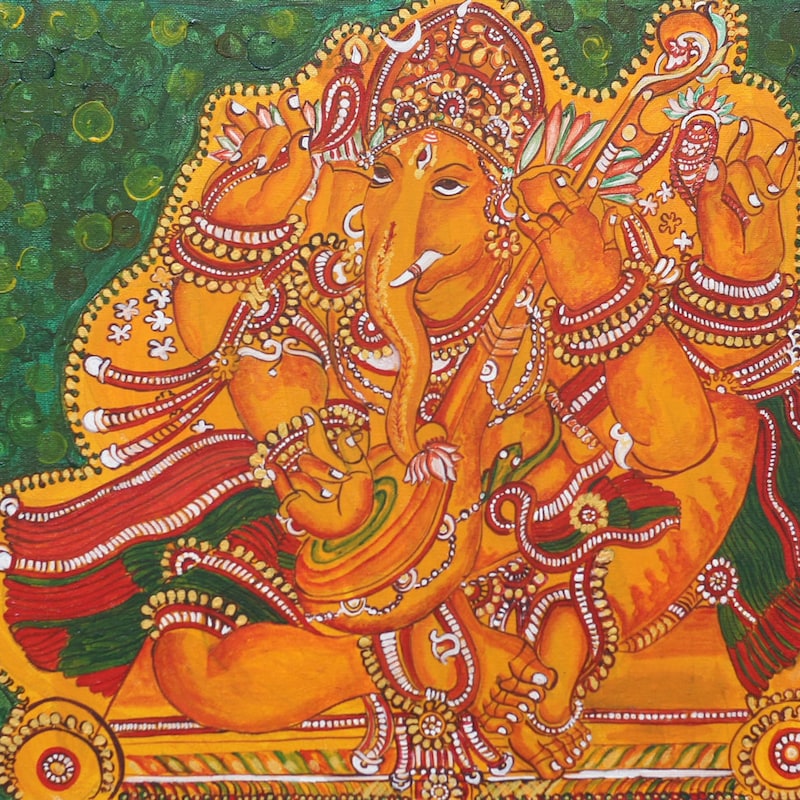 Kerala Mural Ganesha - Etsy